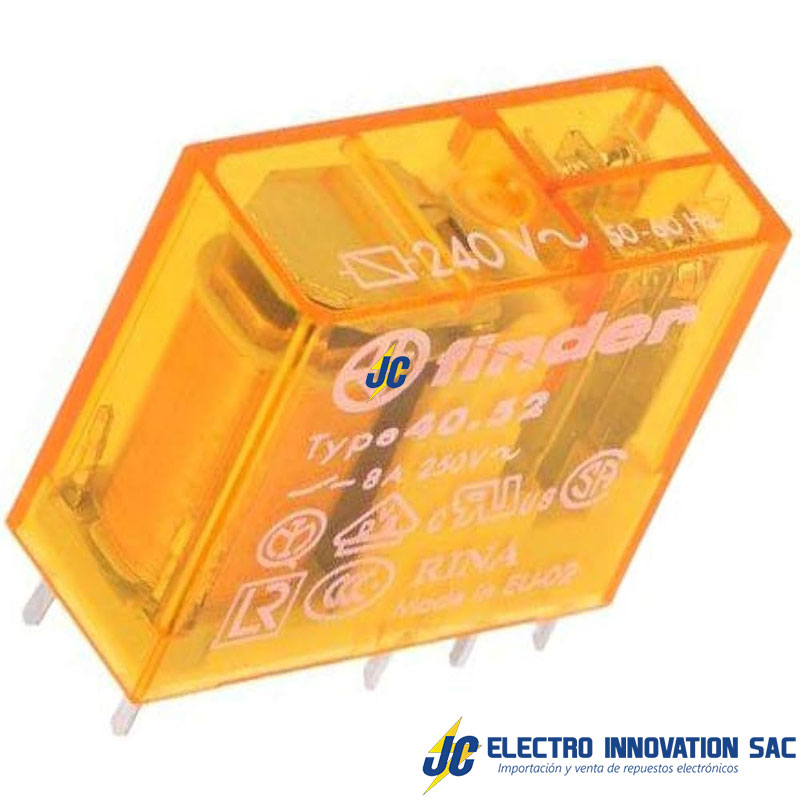 RELAY 40.52.8.240.0000 240VAC 8A 8PINES MARCA FINDER | JC Electrinno