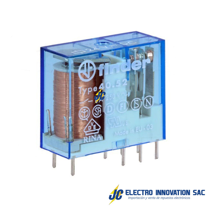 RELAY 40.52.9.024.0000 24VDC 8A 8 PINES MARCA FINDER | JC Electrinno
