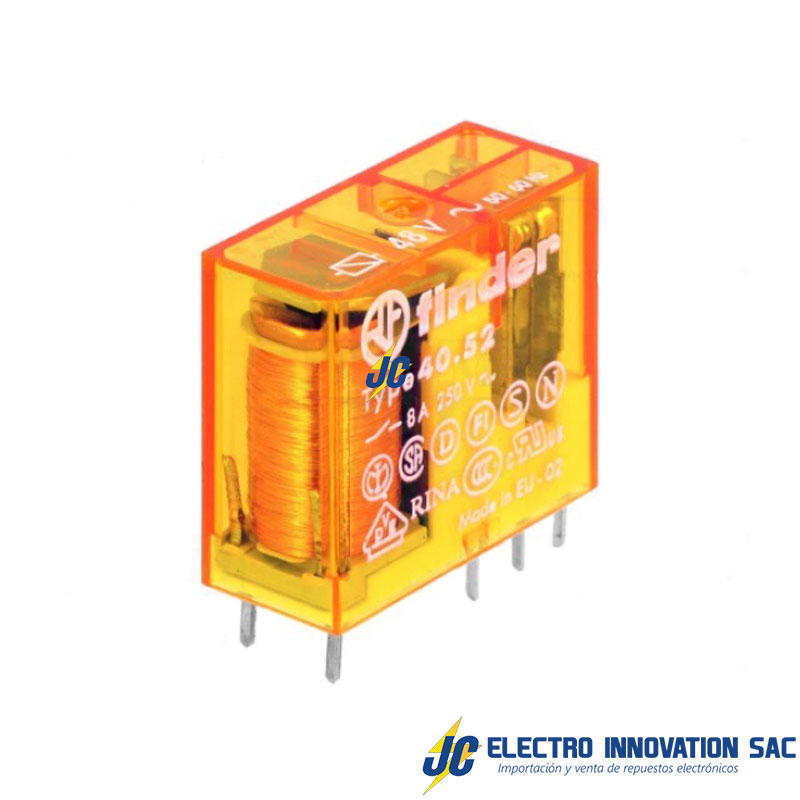 RELAY 40.52.8.048.0000 48VAC 8A 8 PINES MARCA FINDER | JC Electrinno